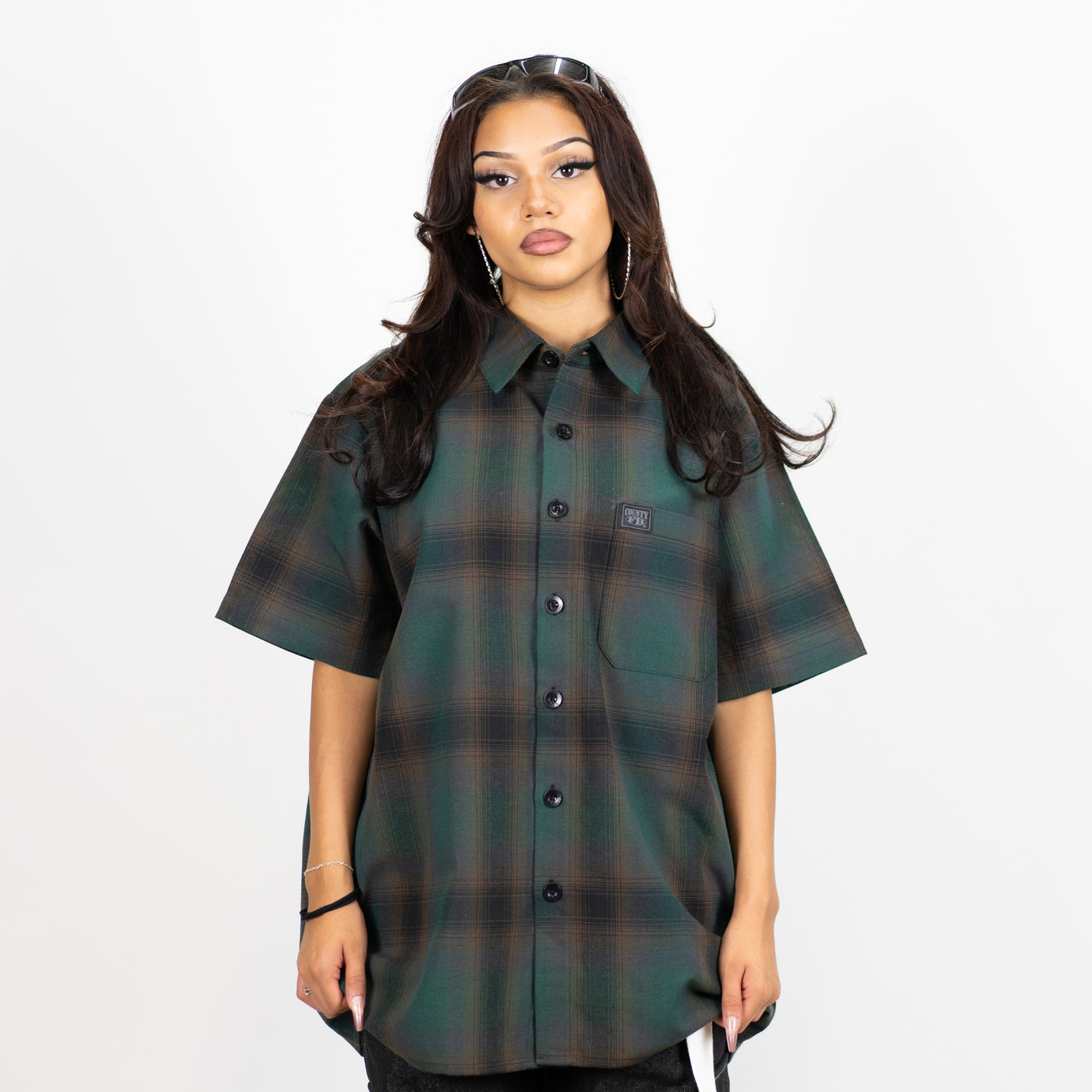 FB County Short Sleeve Checker Flannel Shirt