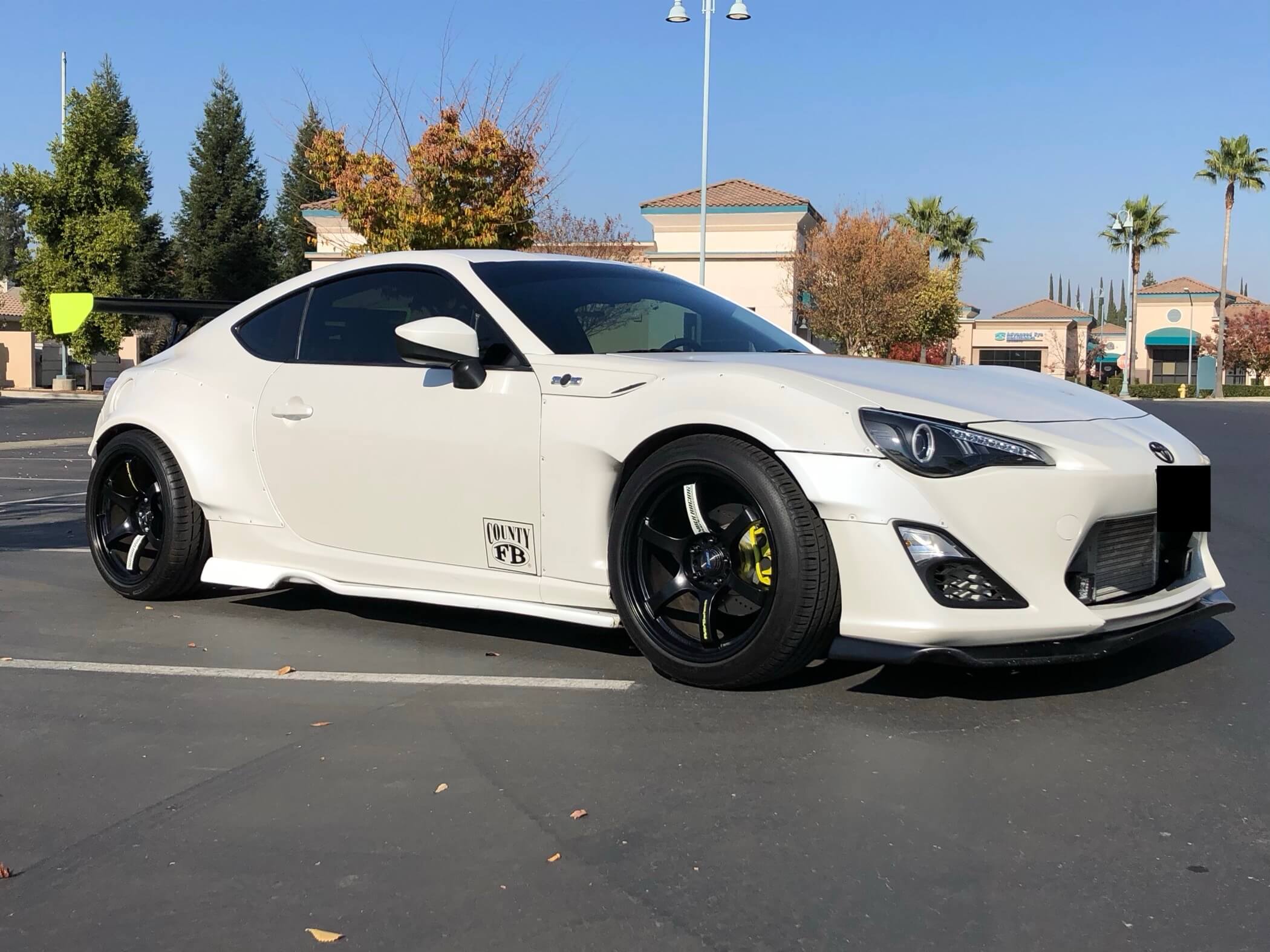 FB County Car Decals Black/White