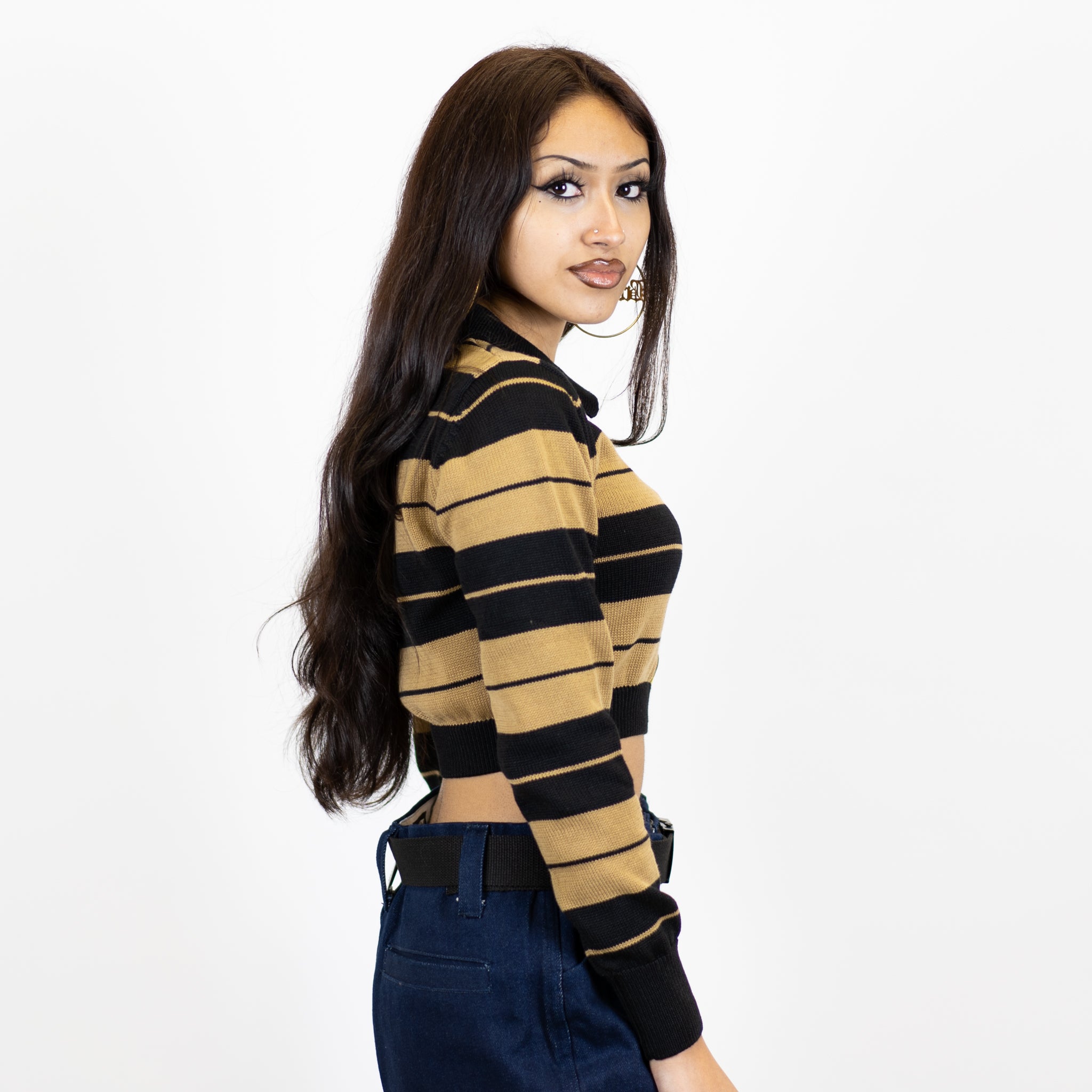 FB County Long Sleeve Charlie Brown Crop Top