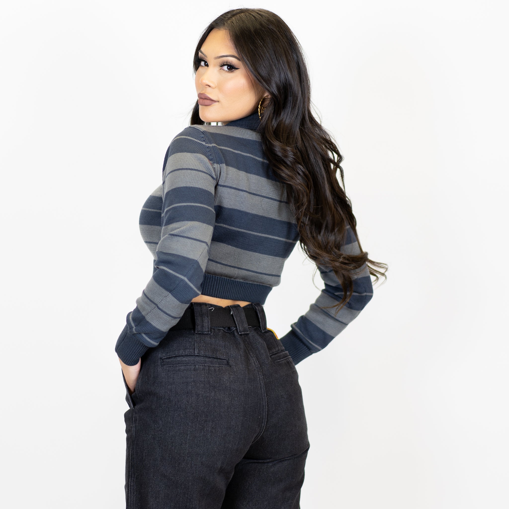 FB County Long Sleeve Charlie Brown Crop Top